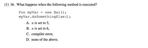 Solved Java Programming Public Class Foo Integer X