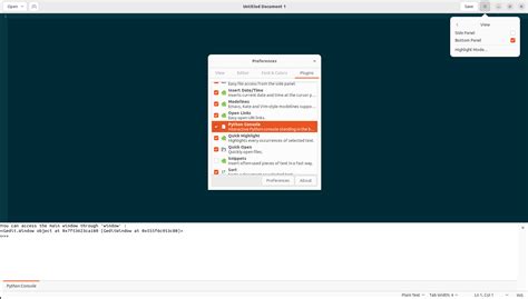 Gedit Text Editor Bottom Panels Purpose Ask Ubuntu