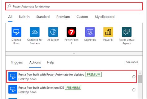 triggering desktop flow from cloud no action in power platform