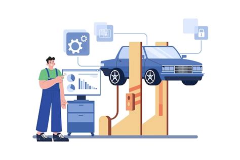Premium Vector Car Tuning Illustration Concept On White Background