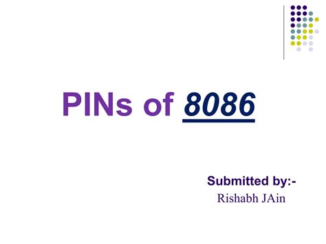 Pin Digram Of 8086 Pptx