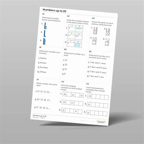 Year 2 Numbers To 20 Fluency Matrix Resource Classroom Secrets
