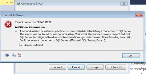 Login Timeout Expired Access Deniedone Solution Jim Salaseks Sql Server Blog