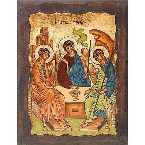 Rublevs Icon Of The Holy Trinity With Engraved Edges Online Sales On