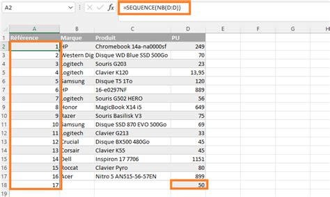 Excel La Fonction Sequence May6 Cest Possible