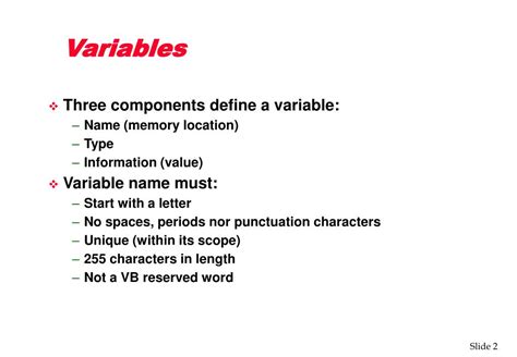 ppt variables constants and data types powerpoint presentation free