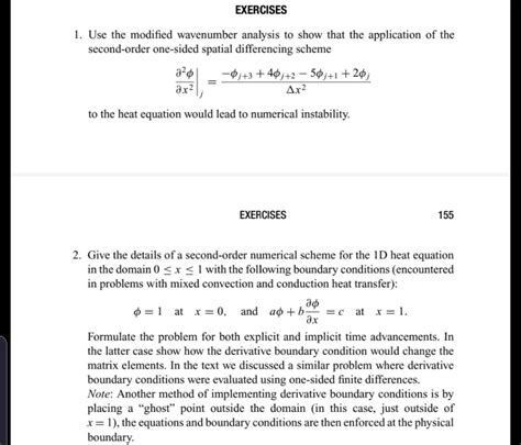 Solved 1 Use The Modified Wavenumber Analysis To Show That