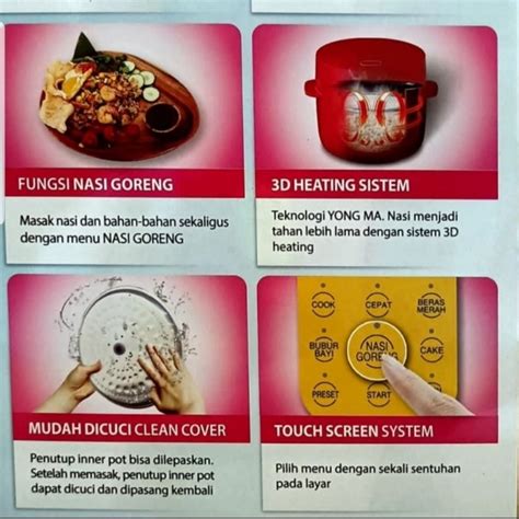 Jual Yongma Smc 8055 Rice Cooker Magic Com Mini Digital 1 3 Lt Yong