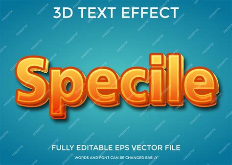 Efecto De Texto De Estilo 3d Editable Especial Vector Premium