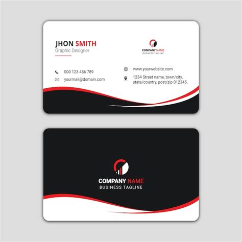 깨한 스타일 현대적이고 전문적인 비지니스 카드 템플릿 프리미엄 벡터