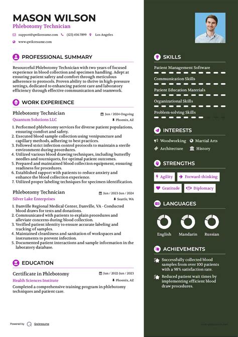 10 Phlebotomy Technician Resume Samples And Templates For 2025