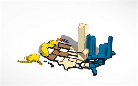 3d Design Nhl Map Tinkercad