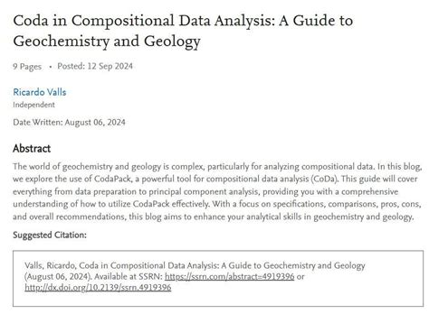 Ricardo Valls P Geo M Sc On Linkedin Coda In Compositional Data