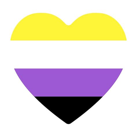 Premium Vector Nonbinary Pride Flag In Shape Lgbtq Symbol
