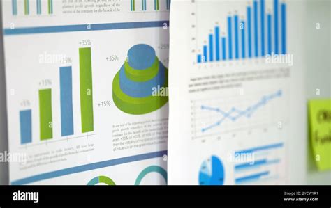 Vibrant And Colorful Graphs And Charts That Effectively Display Data Insights And Trends Stock