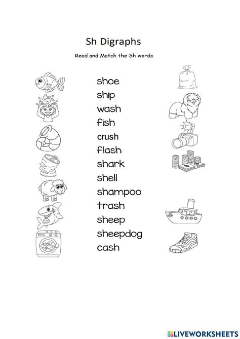 Cut N Paste Sh Digraph Worksheets Worksheets Library
