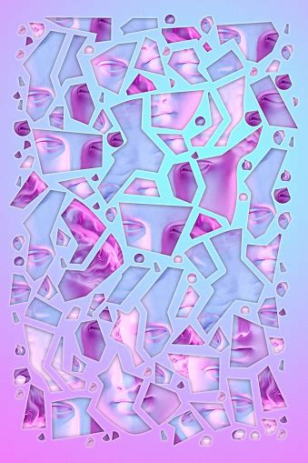 펑키 배경 팝 아트 스타일로 인간의 얼굴의 석고 골동품 조각 콜라주 고대 동상 머리와 현대 창조적 인 개념 이미지 현대 미술 질감 Minimalism 진 문화 0명에 대한