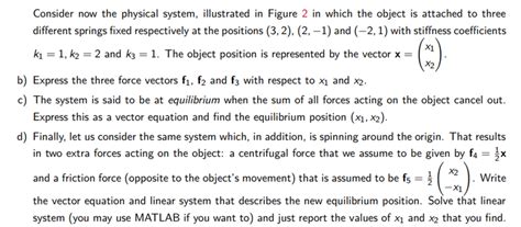 solved linear algebra exercise let s do a little physics