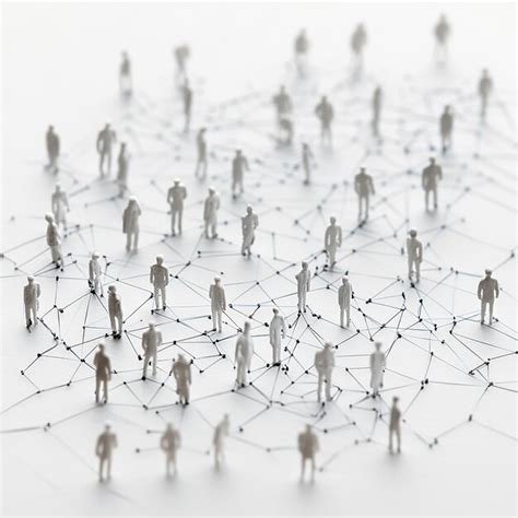 A Group Of People Standing Around A Circle Premium Ai Generated Image