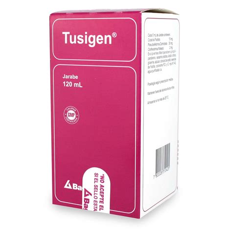 Tusigen Codeina 30 Mg 5ml Jarabe 120 Ml Cruz Verde