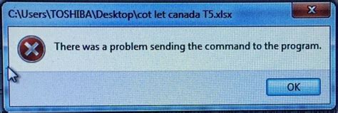 Fix Lỗi There Was A Problem Sending A Command To The Program Khi Mở File Excel