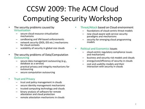 Ppt Controlling Data In The Cloud Outsourcing Computation Without Outsourcing Control