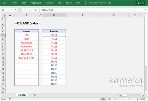 How To Use Excel ISBLANK Function Formula Video Examples