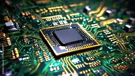 CPU And Microprocessor Concept Central Computer Processor Circuit Board Microchip Hd