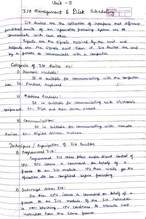Operating System Os Unit 5 Unut S Bage No To Mamagumment