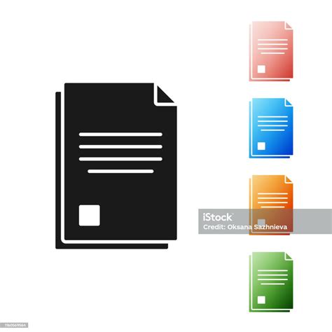 在白色背景上隔離的黑色檔文檔圖示清單圖示經營理念設置圖示豐富多彩向量插圖向量圖形及更多剔格圖片 剔格 剔號 剪貼板 Istock