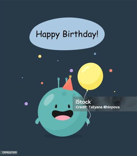 풍선과 귀여운 몬스터 만화 스타일 벡터 일러스트레이션 카드 포스터 배너 어린이 책 팩에 인쇄 옷 직물 벽지 섬유 또는 접시에 인쇄 0명에 대한 스톡 벡터 아트 및 기타