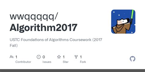GitHub Wwqqqqq Algorithm USTC Foundations Of Algorithms Coursework Fall