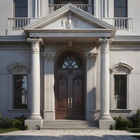 Premium Photo A Picture Of An Elegant House Facade With A Majestic