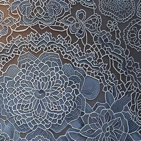 A Soft And Delicate Interpretation Of Lace With Intricate Patterns And Textures Resembling A