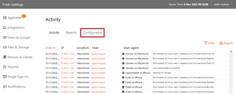 Filtering And Exporting User Activity Logs Foldr
