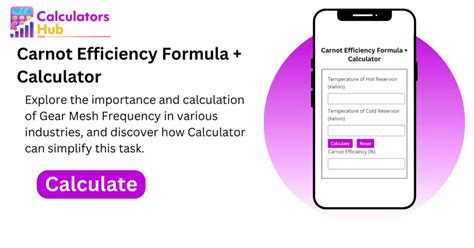 Carnot Efficiency Formula Calculator