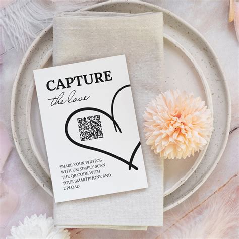 Capture The Love Qr Code Wedding Sign Share The Love Wedding Photo