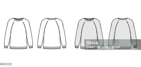 리브 크루 넥 긴 라글란 슬리브 오버사이즈 허벅지 길이 니트 커프 트리밍 소재 스웨터 테크니컬 패션 일러스트 0명에 대한 스톡 벡터 아트 및 기타 이미지 Istock