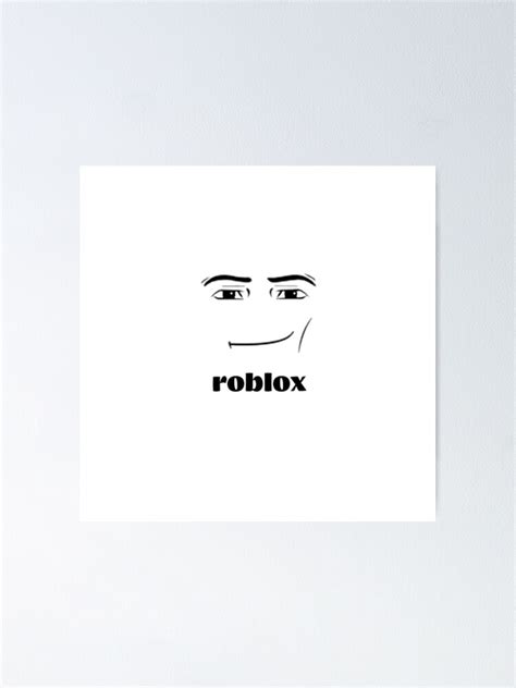 Póster Cara Divertida De Hombre Roblox De Yassinesaadi Redbubble