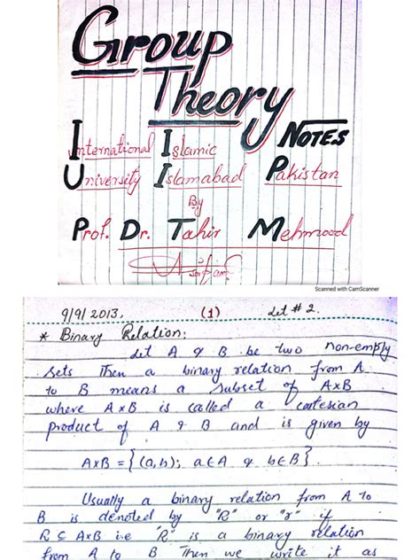 6357b7f1a9454 Group Theory Notes Pure Mathematics Bsc Msc
