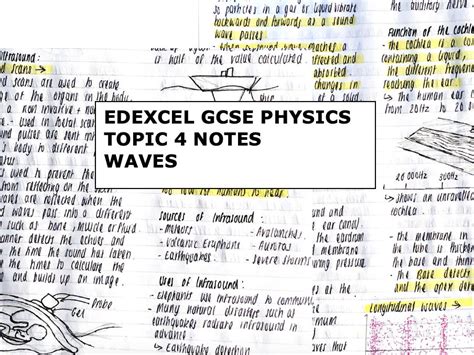 Edexcel Gcse Physics Topic 4 Waves Notes Teaching Resources
