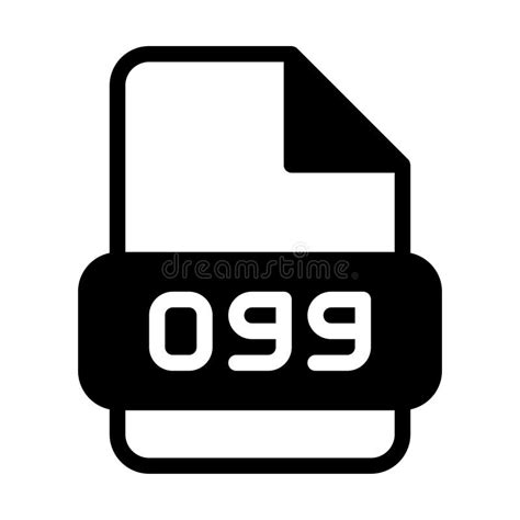 Ogg File Format Video Icons Web Files Label Icon Stock Vector Illustration Of Presentation
