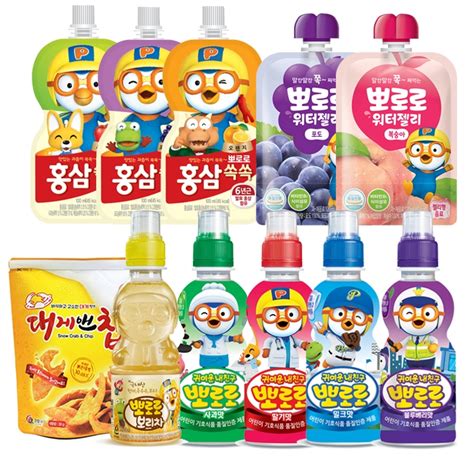 팔도 뽀로로음료수 5종 235mlx24페트 한박스 반반구매가능 밀크 보리 딸기 블루베리 사과 홍삼 워터젤리 티몬