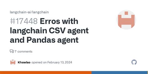 Erros With Langchain CSV Agent And Pandas Agent Issue 17448