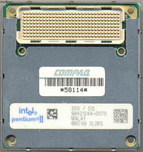 Intel PII Mobile 300 MHz Intel Pentium II Mobile 300 512 SL2RS Chipdb Org