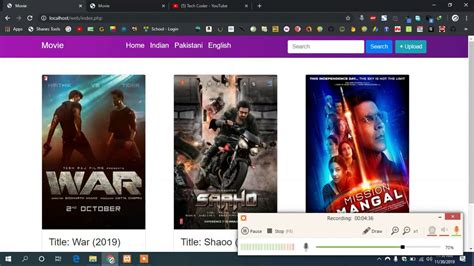 How To Make Movie Website Use Html5css3bootstrap4 And Php In Urdu Youtube