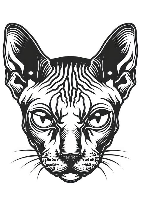 Sphynx Cat Illustrated Wildlife Drawing Free Photo Illustration Rawpixel