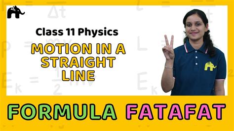 Motion In A Straight Line Class 11 Physics Formulas Sheet Revision