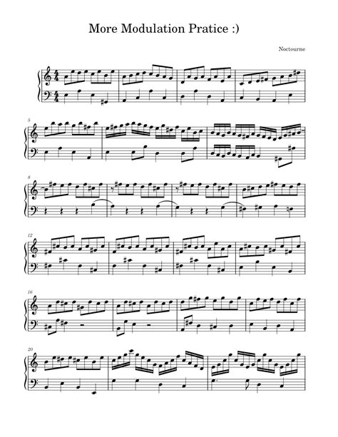 Modulation Practice Sheet Music For Piano Solo