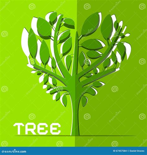 Paper Cut Vector Tree Stock Vector Illustration Of Symbol 67457584